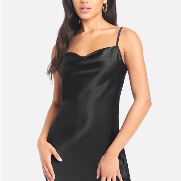 Missguided Dresses Satin Cowl Cami Dressblack Poshmark